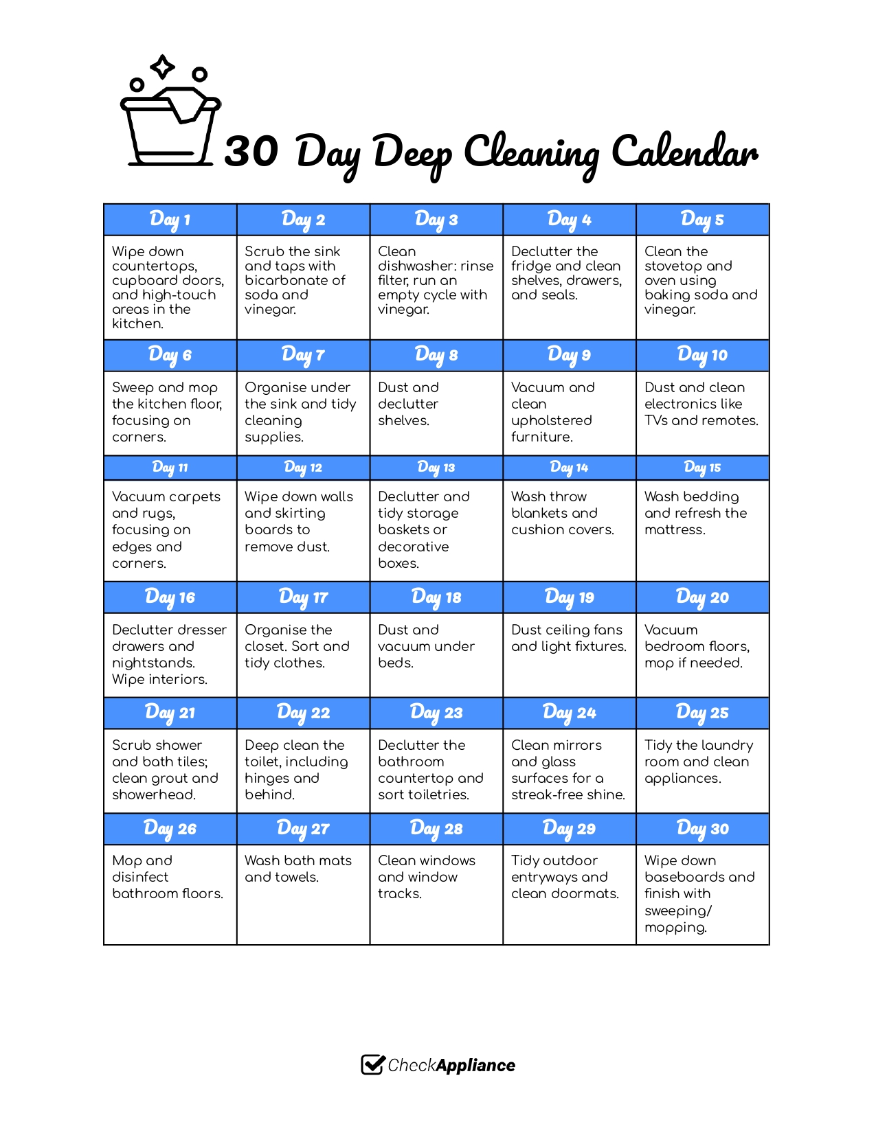 30 Day Deep Cleaning Challenge! - Check Appliance